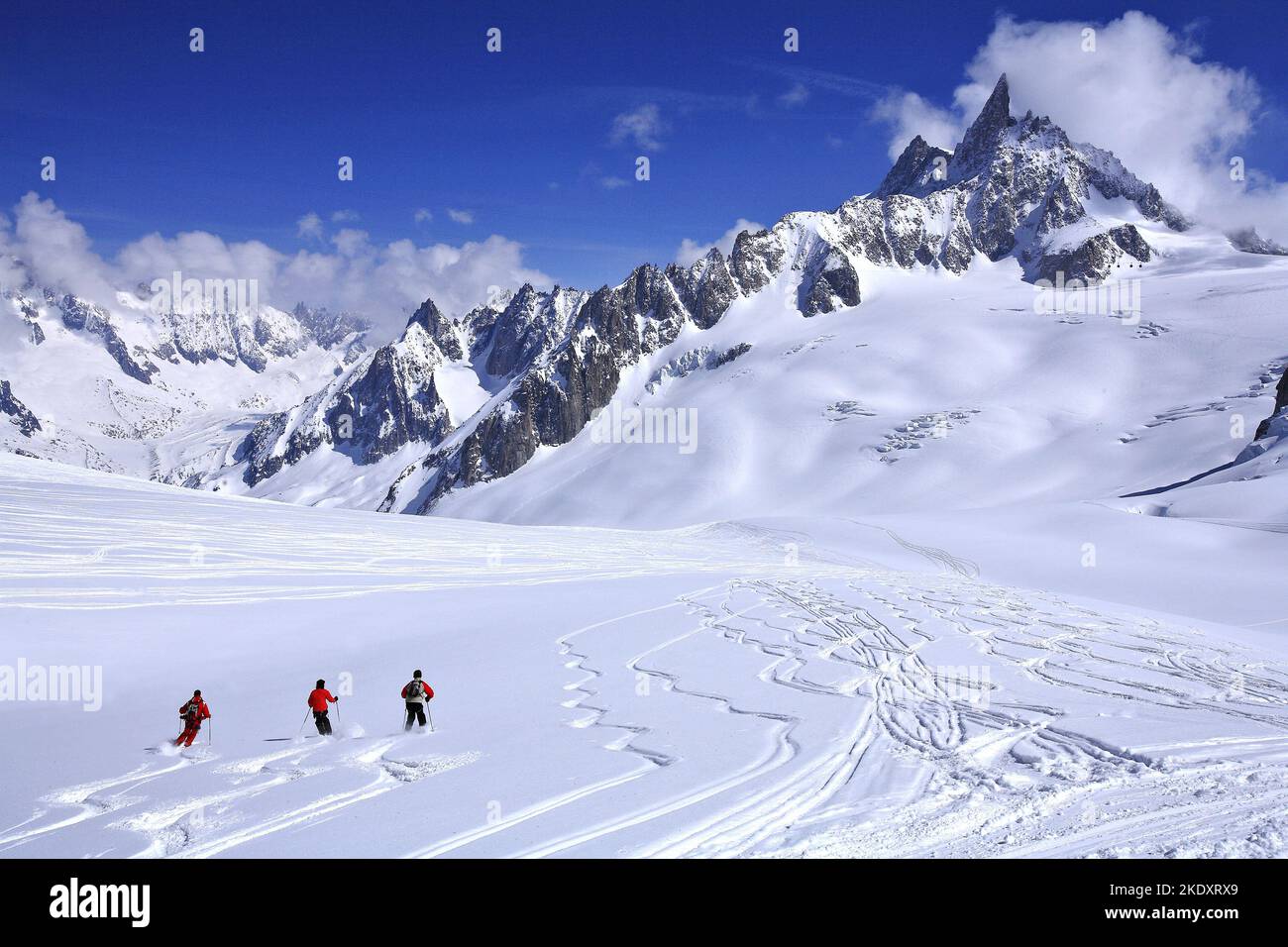 France. Haute-Savoie (74) Massif du Mont-Blanc. La vallée Blanche ...