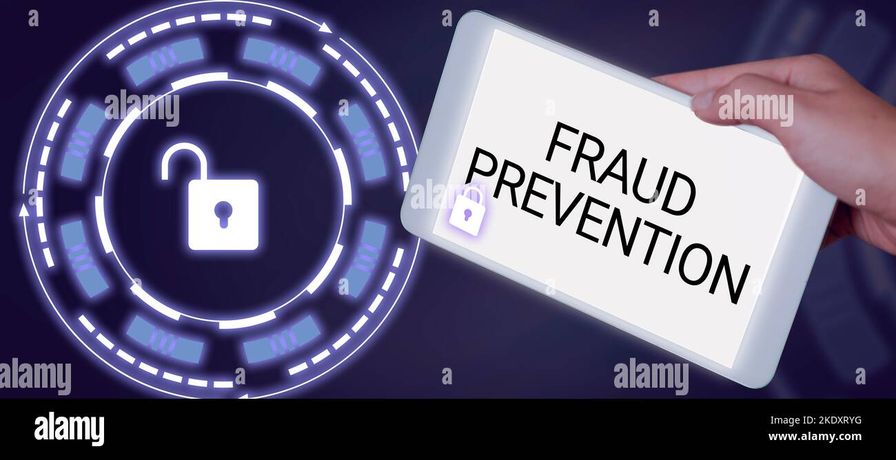 Conceptual caption Fraud Prevention, Concept meaning to secure the ...