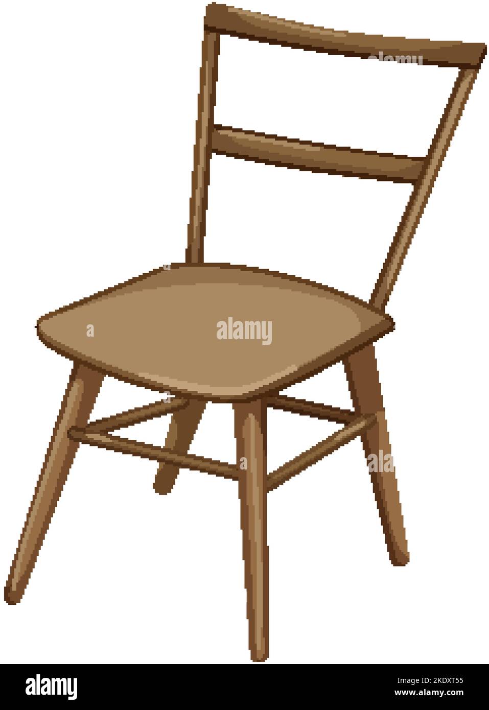 modern wooden chair cartoon vector illustration Stock Vector Image ...