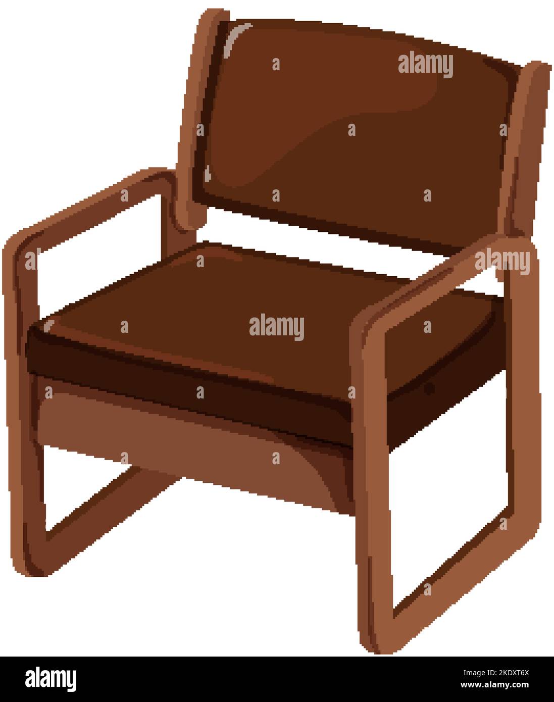 object wooden chair cartoon vector illustration Stock Vector Image ...
