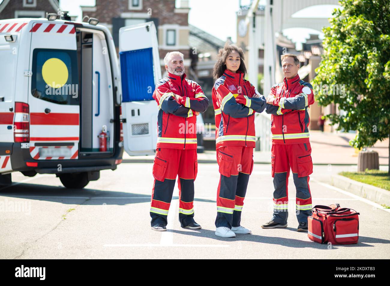 Team of paramedics ready for their shift Stock Photo - Alamy