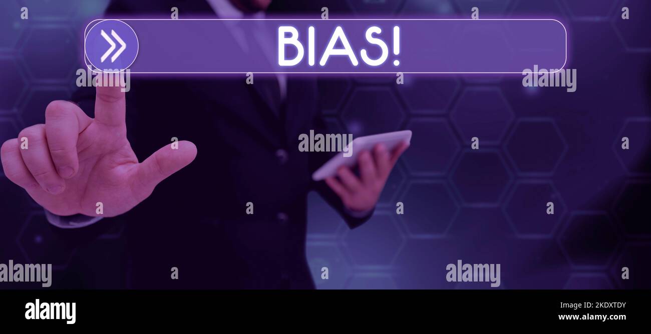Writing displaying text Bias, Business concept inclination or prejudice ...