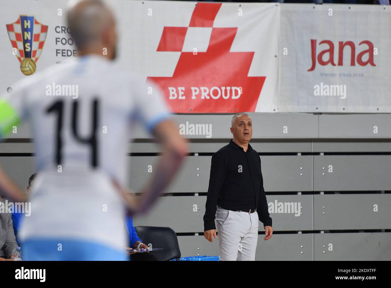 Varazdin, Croatia. 09th Nov, 2022. Head Coach of Israel Avi Kaliif ...