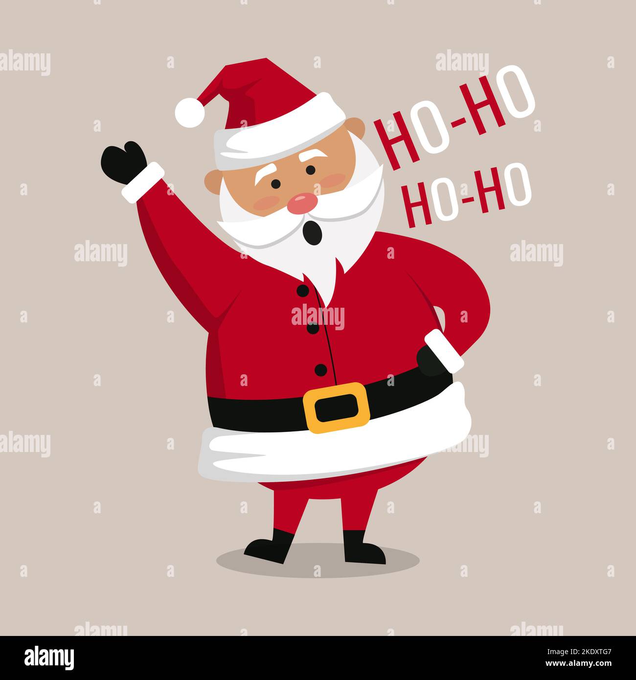 christmas character santa claus ho-ho illustration and vector Stock ...