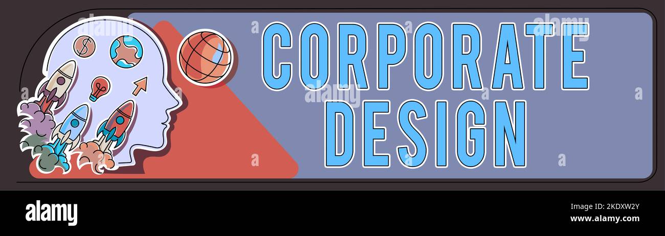 Writing displaying text Corporate Design, Business overview official ...
