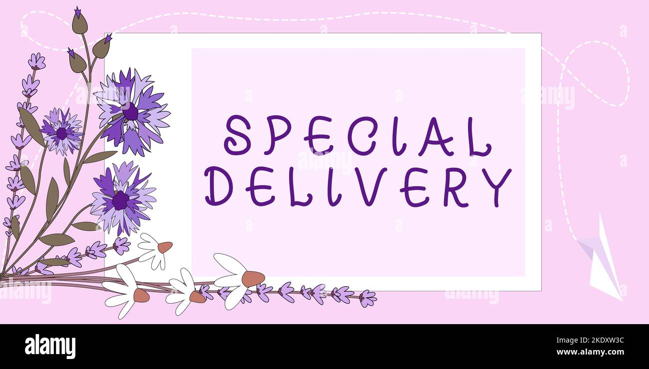 Inspiration showing sign Special Delivery, Business approach delivery ...