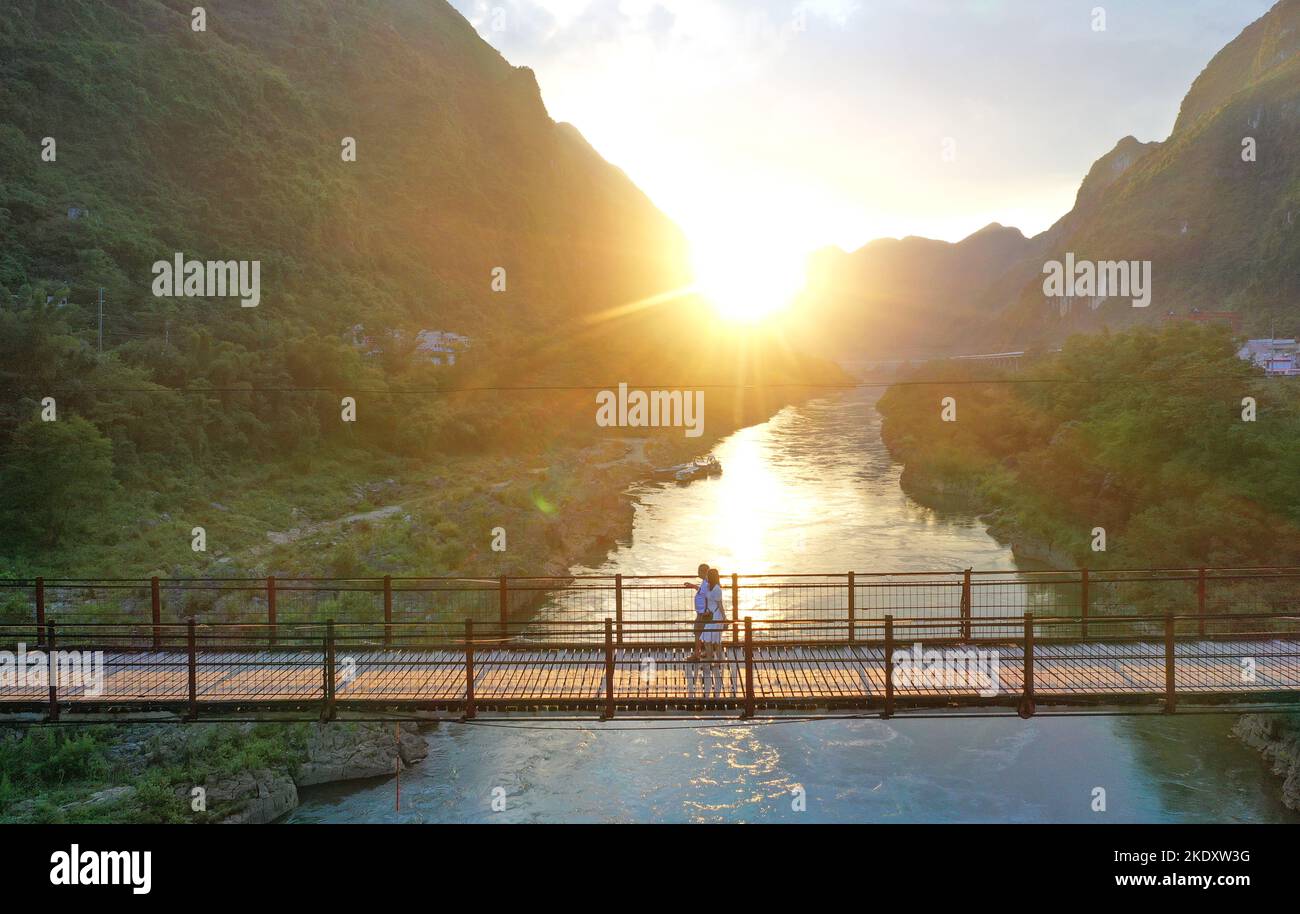 Aerial photos show China's fourth largest cable bridge - Longwan Cable ...