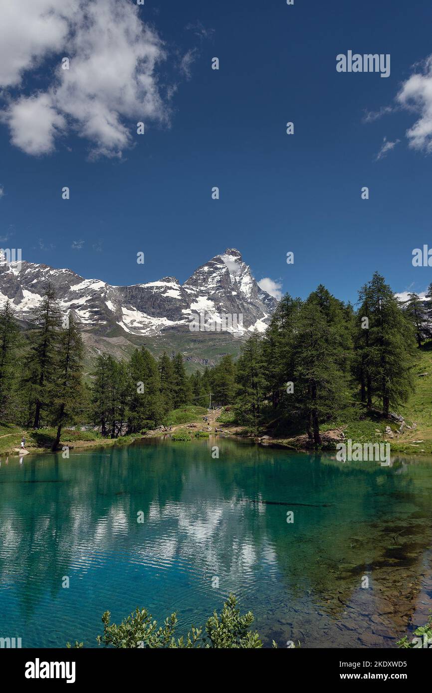 Alpine landscape next to Cervinia, Italy Stock Photo - Alamy
