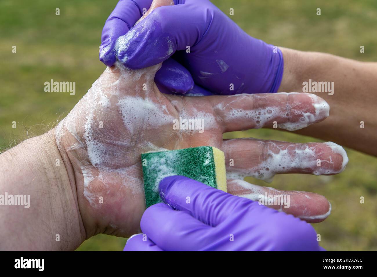 Washing of hand by soap Stock Photo - Alamy