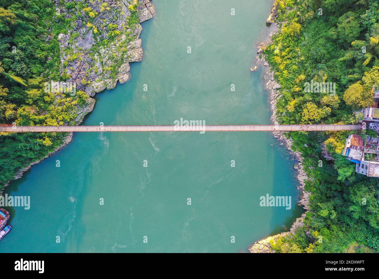 Aerial photos show China's fourth largest cable bridge - Longwan Cable ...