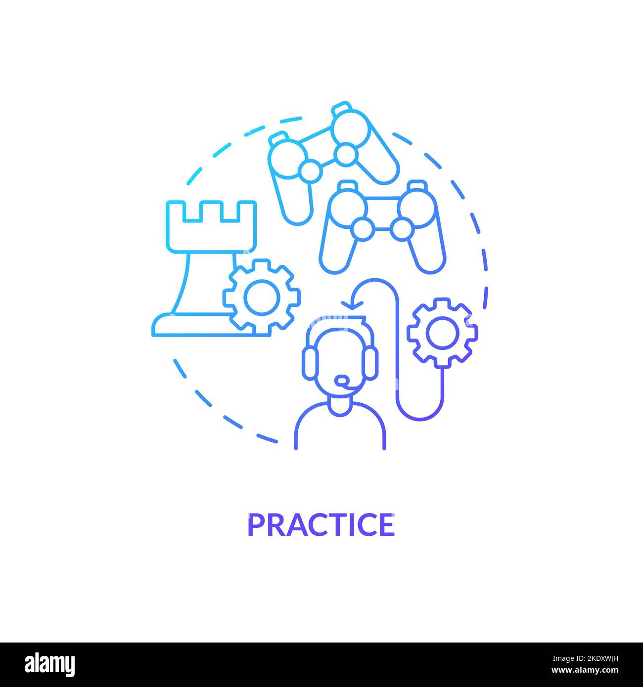 Practice blue gradient concept icon Stock Vector Image & Art - Alamy