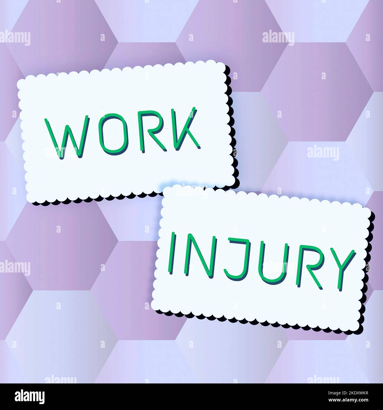 Text sign showing Work Injury, Concept meaning Accident in job Danger ...