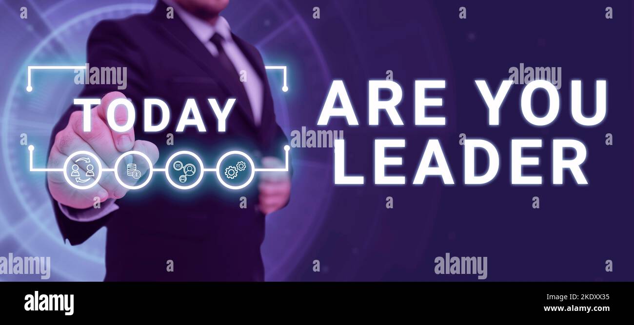 Conceptual display Are You Leader, Business showcase Set direction ...