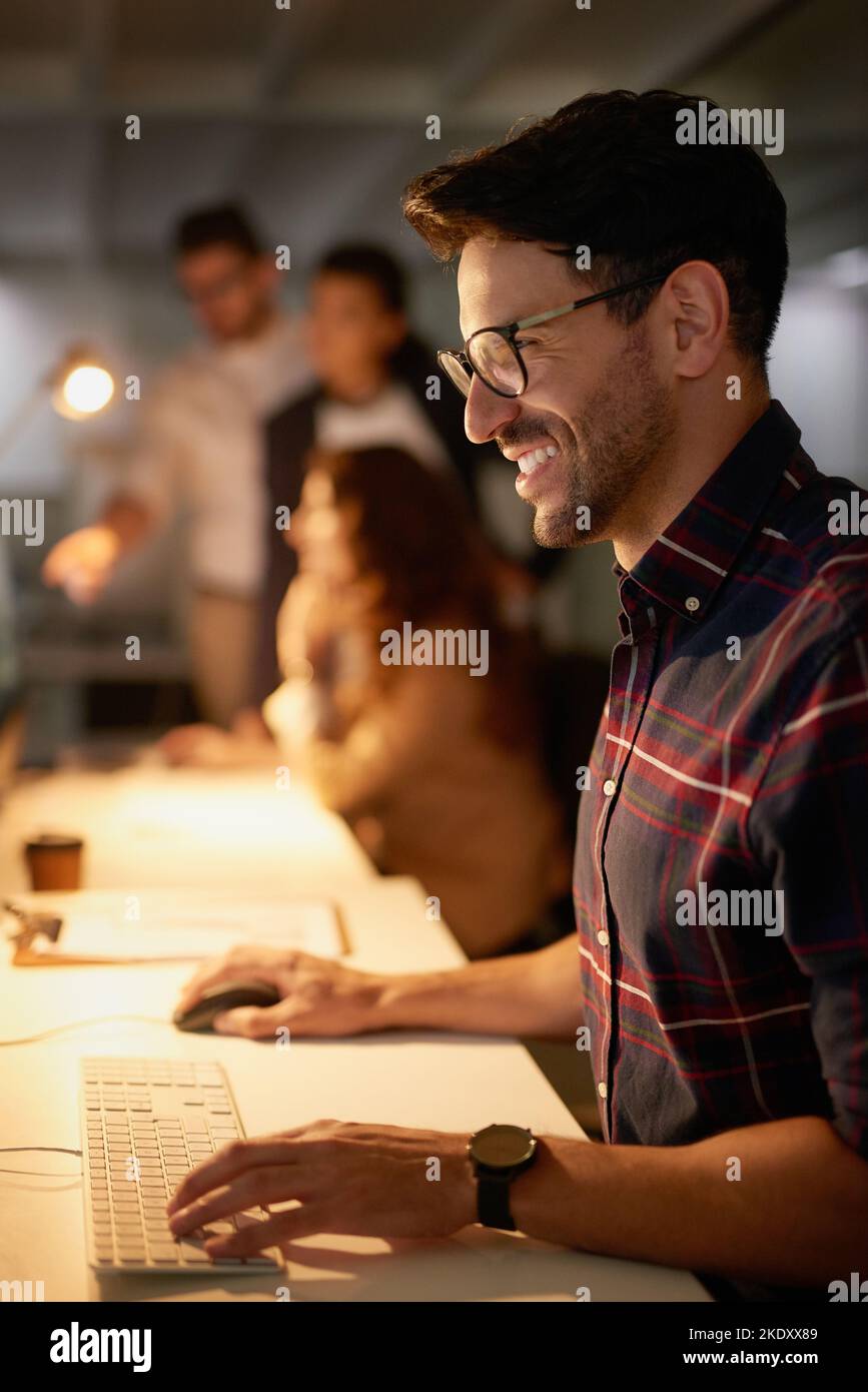 His hard work is guaranteed to reap rewards. a group of businesspeople ...