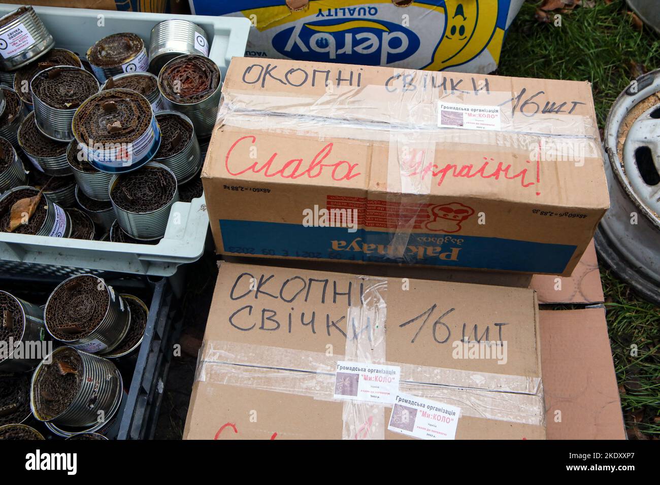KHARKIV REGION, UKRAINE - NOVEMBER 8, 2022 - Members of the My:kolo ...