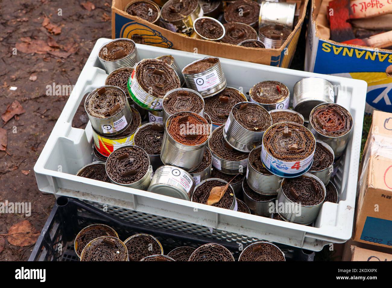 KHARKIV REGION, UKRAINE - NOVEMBER 8, 2022 - Members of the My:kolo ...