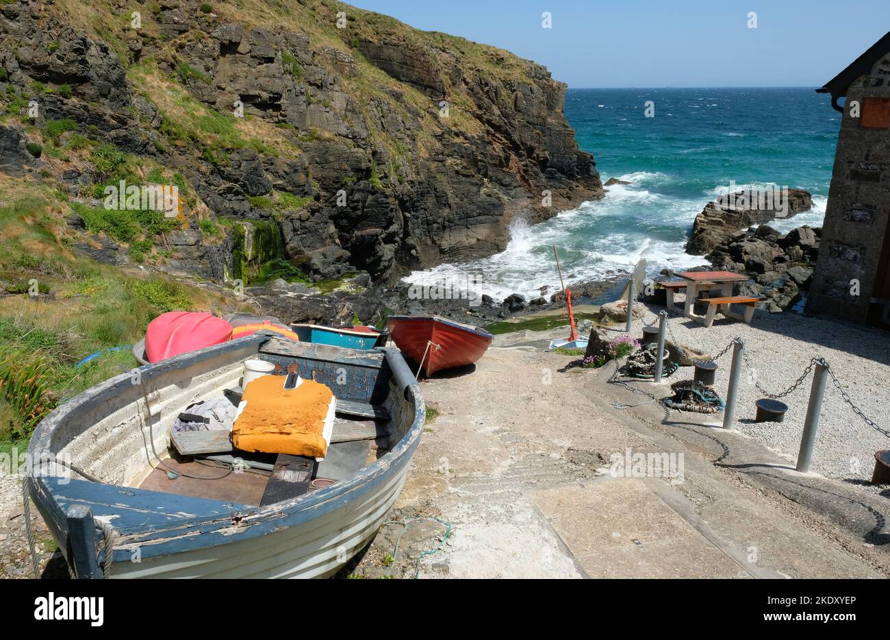 The slipway at Church Cove, Lizard Point, Cornwall, UK - John Gollop ...