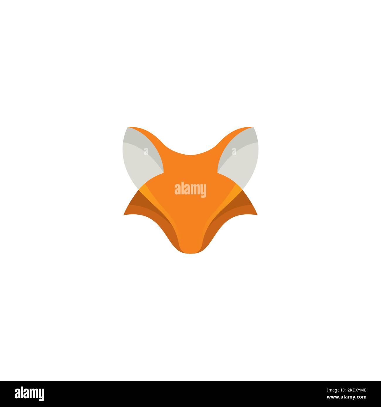 fox head logo simple and strong illustration, fox vector design Stock ...