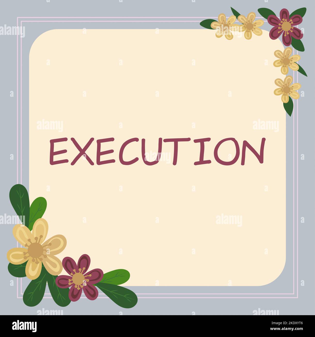 Hand writing sign Execution, Concept meaning the carrying out or ...