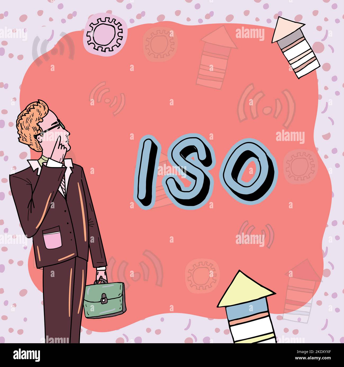 Text showing inspiration Iso, Concept meaning international ...