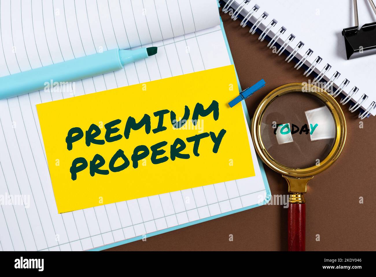Hand writing sign Premium Property, Business approach upfront payment ...