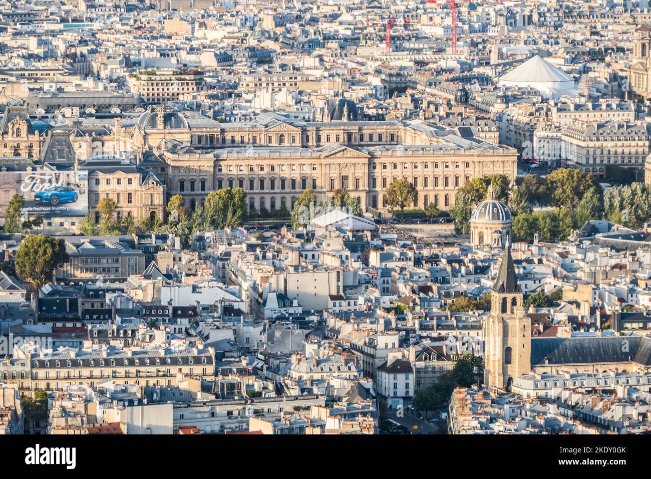 Aerial view of the center of Paris Stock Photo - Alamy