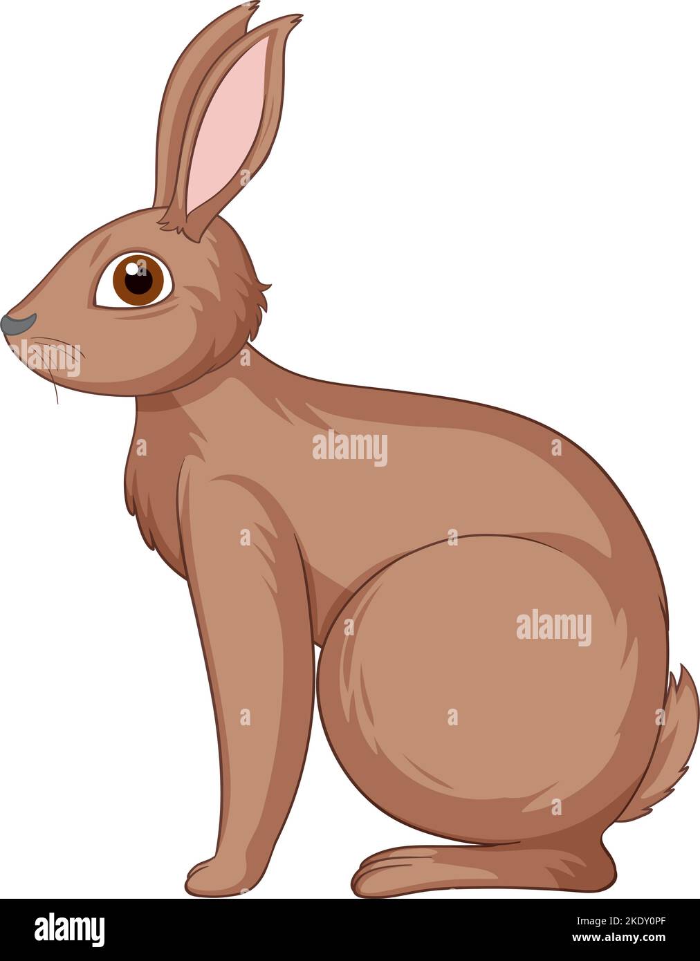 Cute brown rabbit cartoon character illustration Stock Vector Image ...
