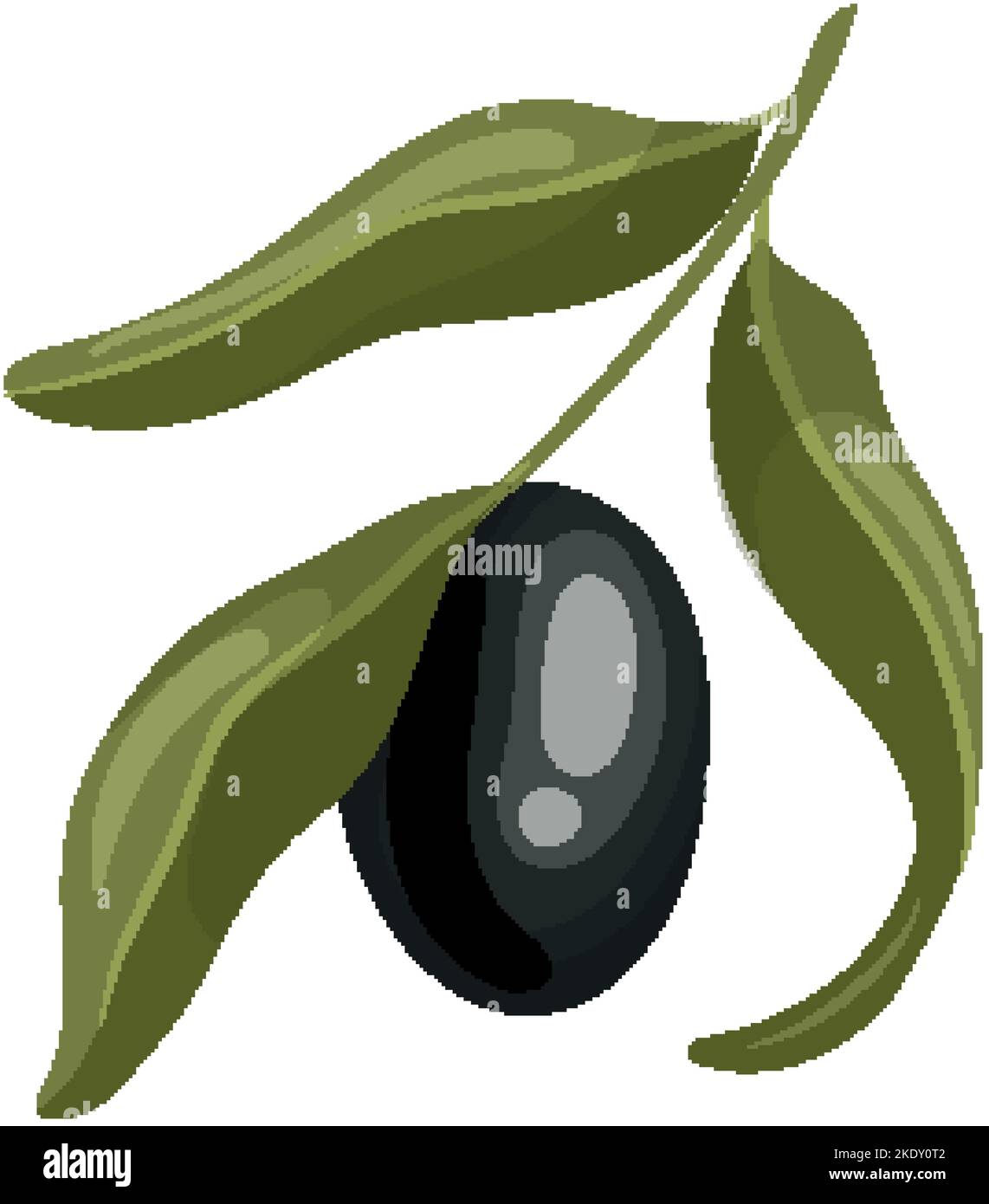 olive black cartoon vector illustration Stock Vector Image & Art - Alamy