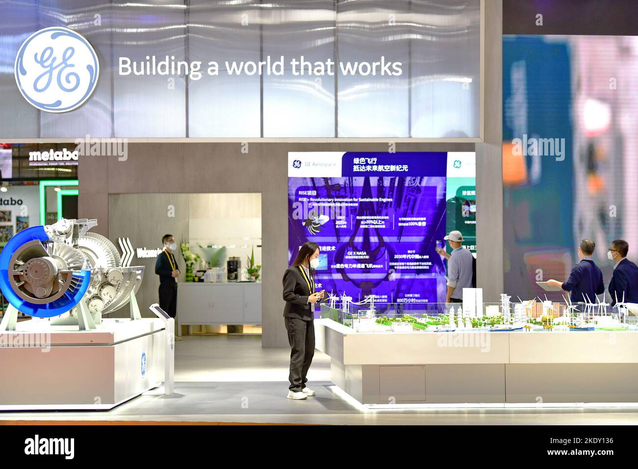 "RISE" conceptual model at GE booth, Shanghai, China, 8 November, 2022 ...