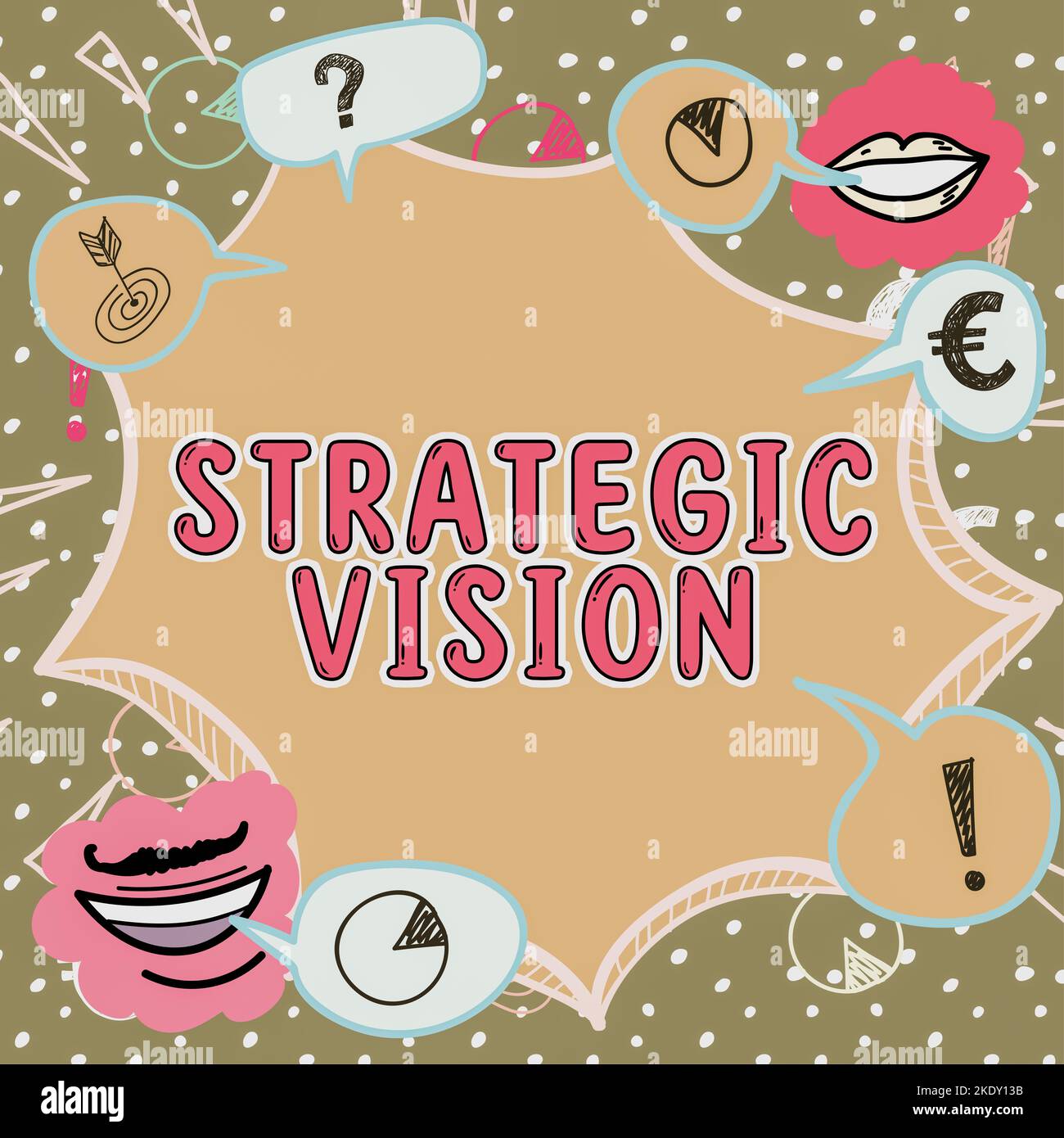 Text showing inspiration Strategic Vision, Word for clarifies the ...