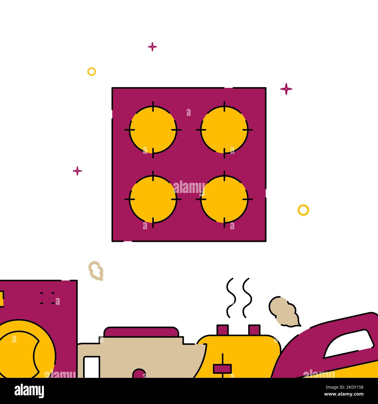 Hob logo design Stock Vector Images - Alamy