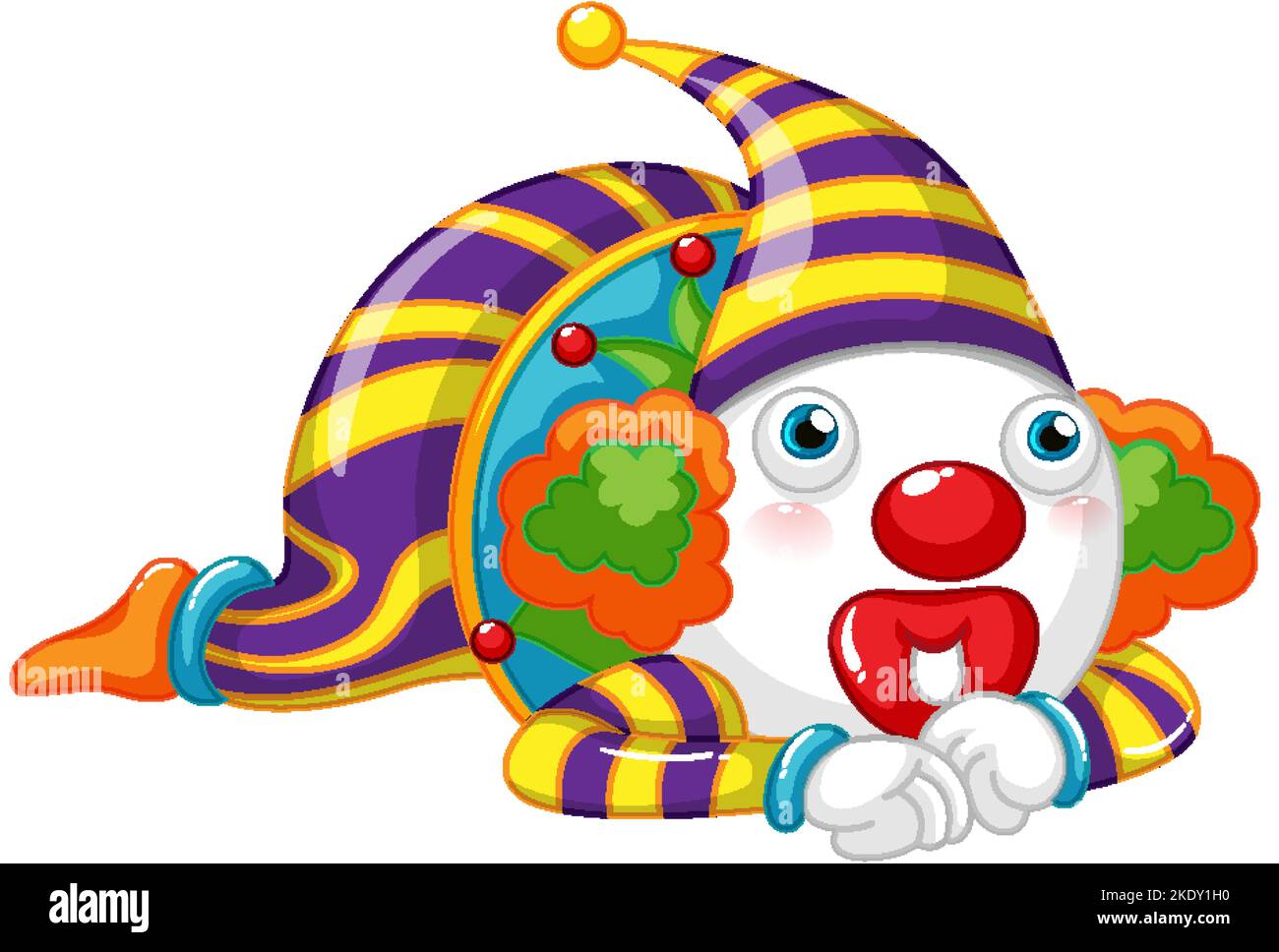 Clown cartoon character isolated illustration Stock Vector Image & Art ...