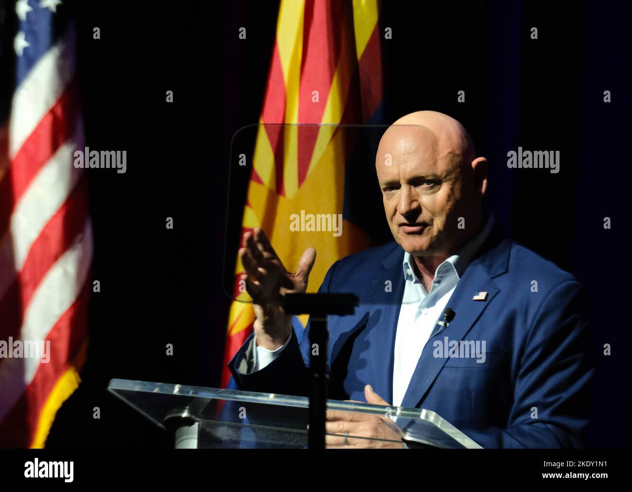 Tucson, Arizona, USA. 9th Nov, 2022. Senator Mark Kelly attends ...