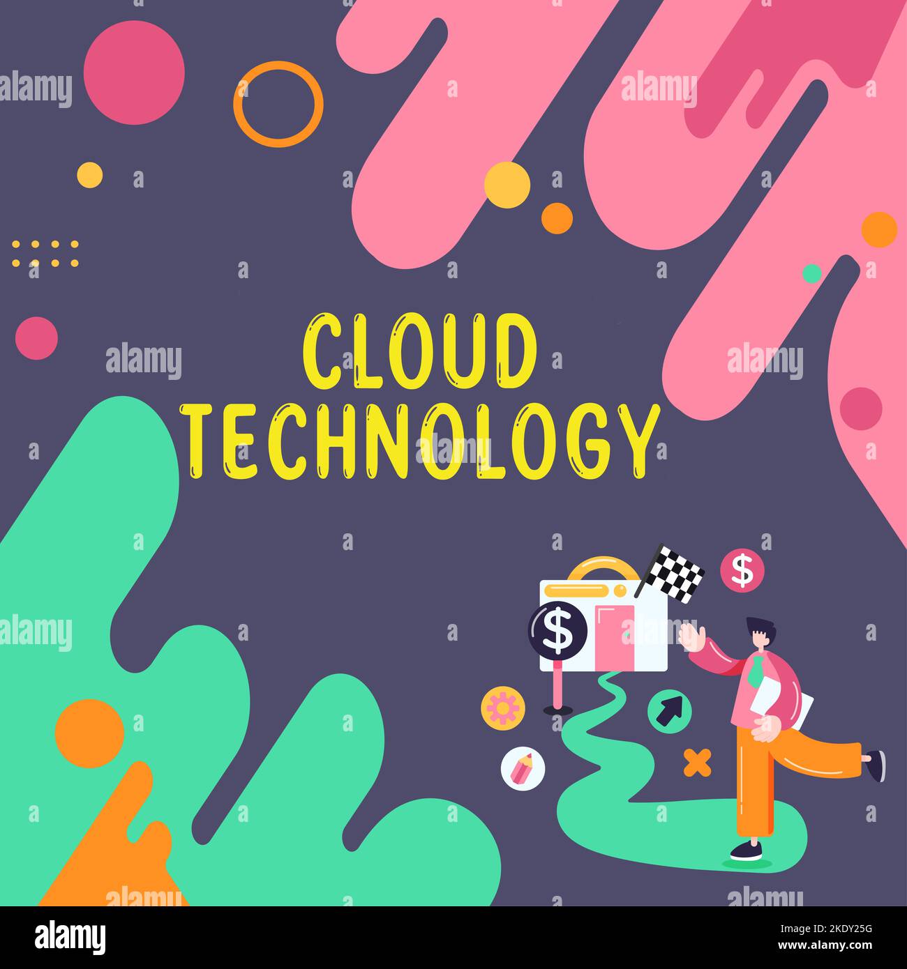 Conceptual caption Cloud Technology, Business showcase on demand ...
