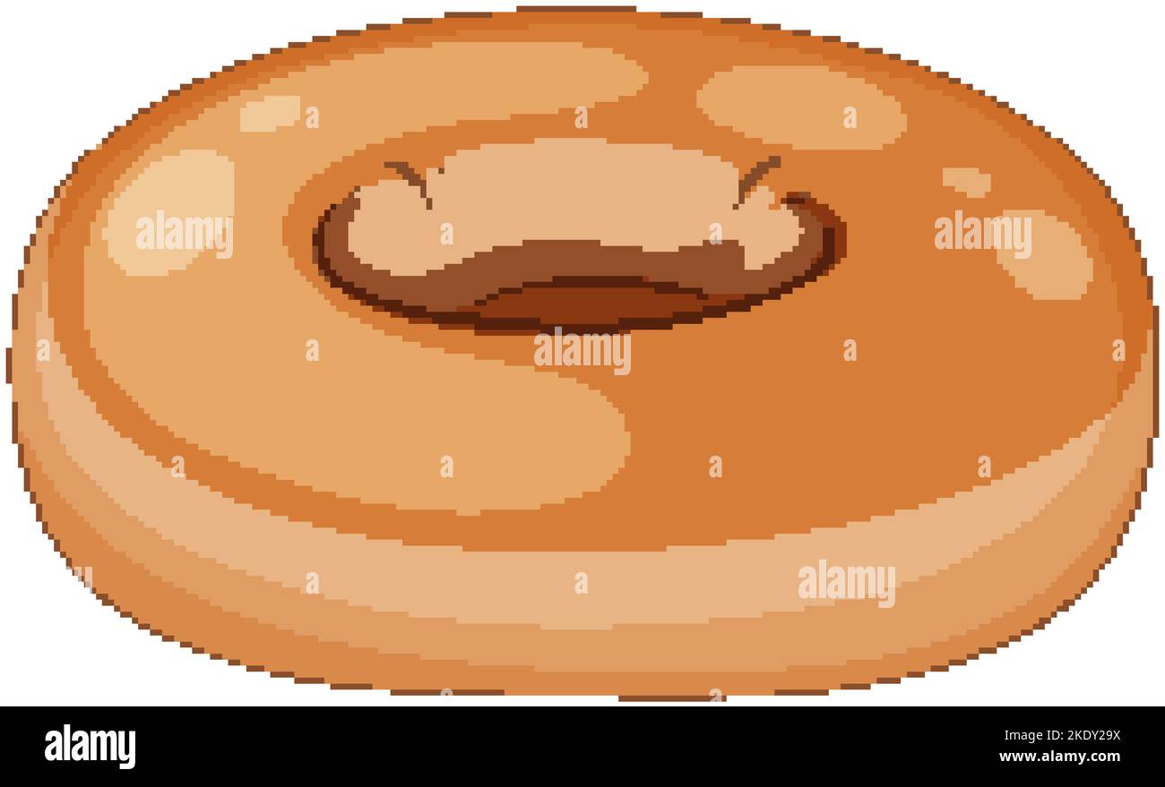 Isolated cartoon plain bagel illustration Stock Vector Image & Art - Alamy