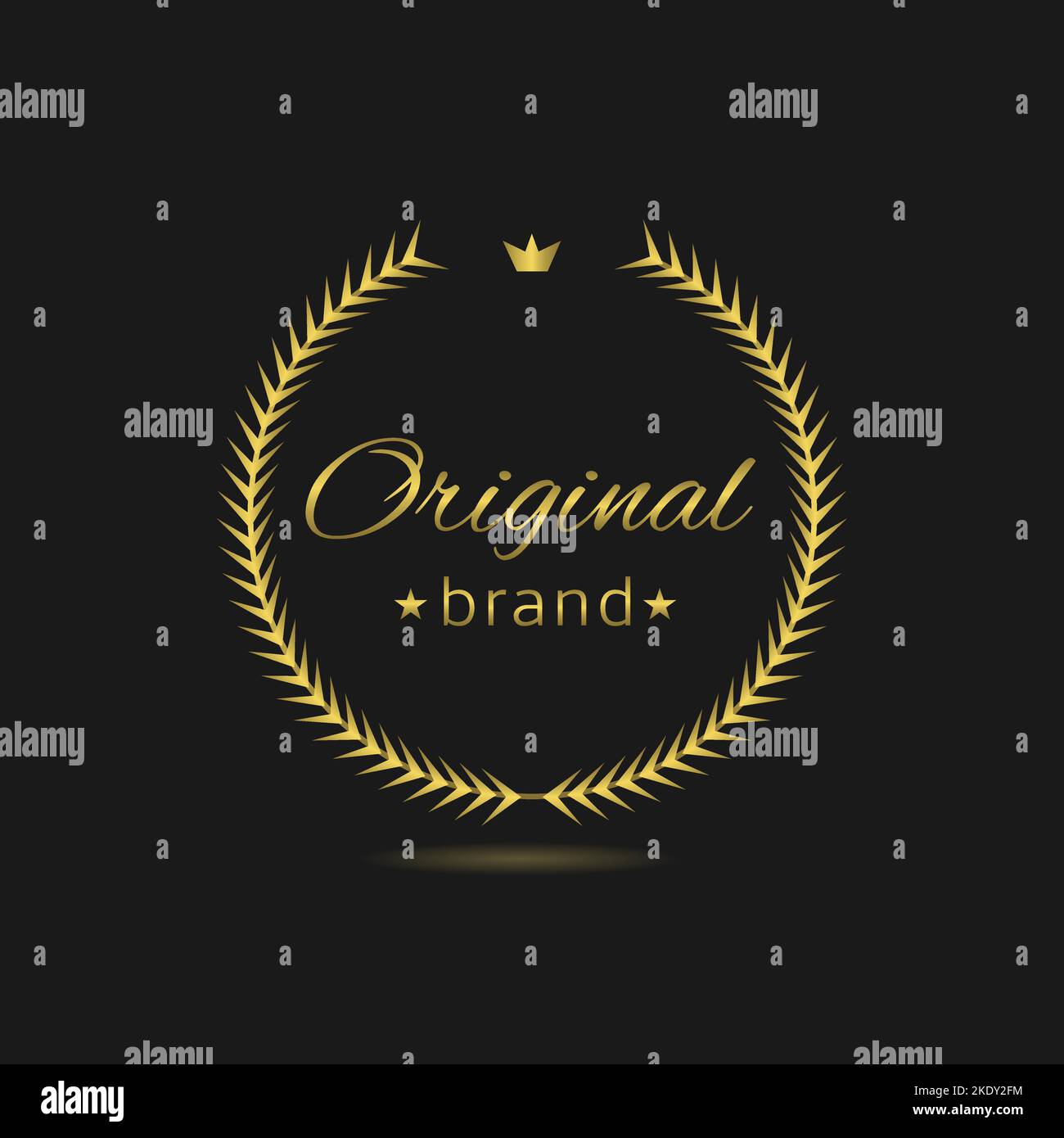 Original brand vector laurel wreath label Stock Vector Image & Art - Alamy