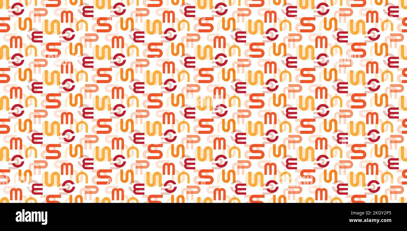 seamless layered pattern with numbers and letters. modern background ...