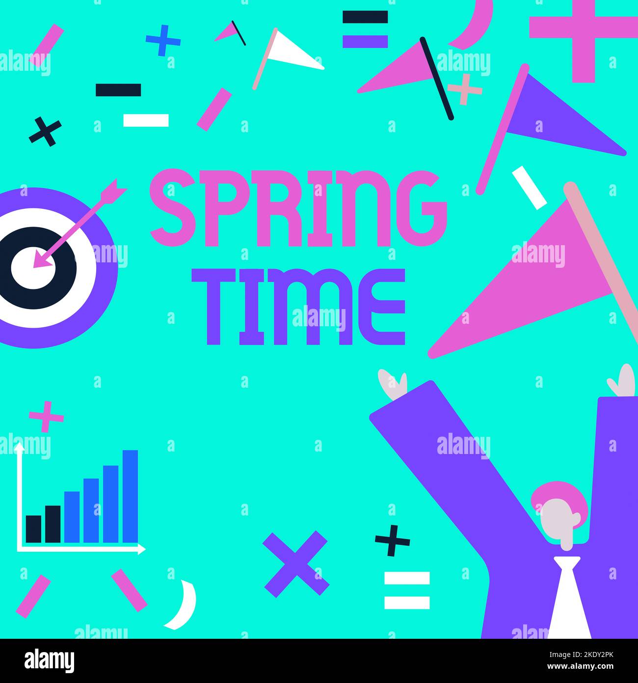 Hand writing sign Spring Time, Business idea temperate season of the ...