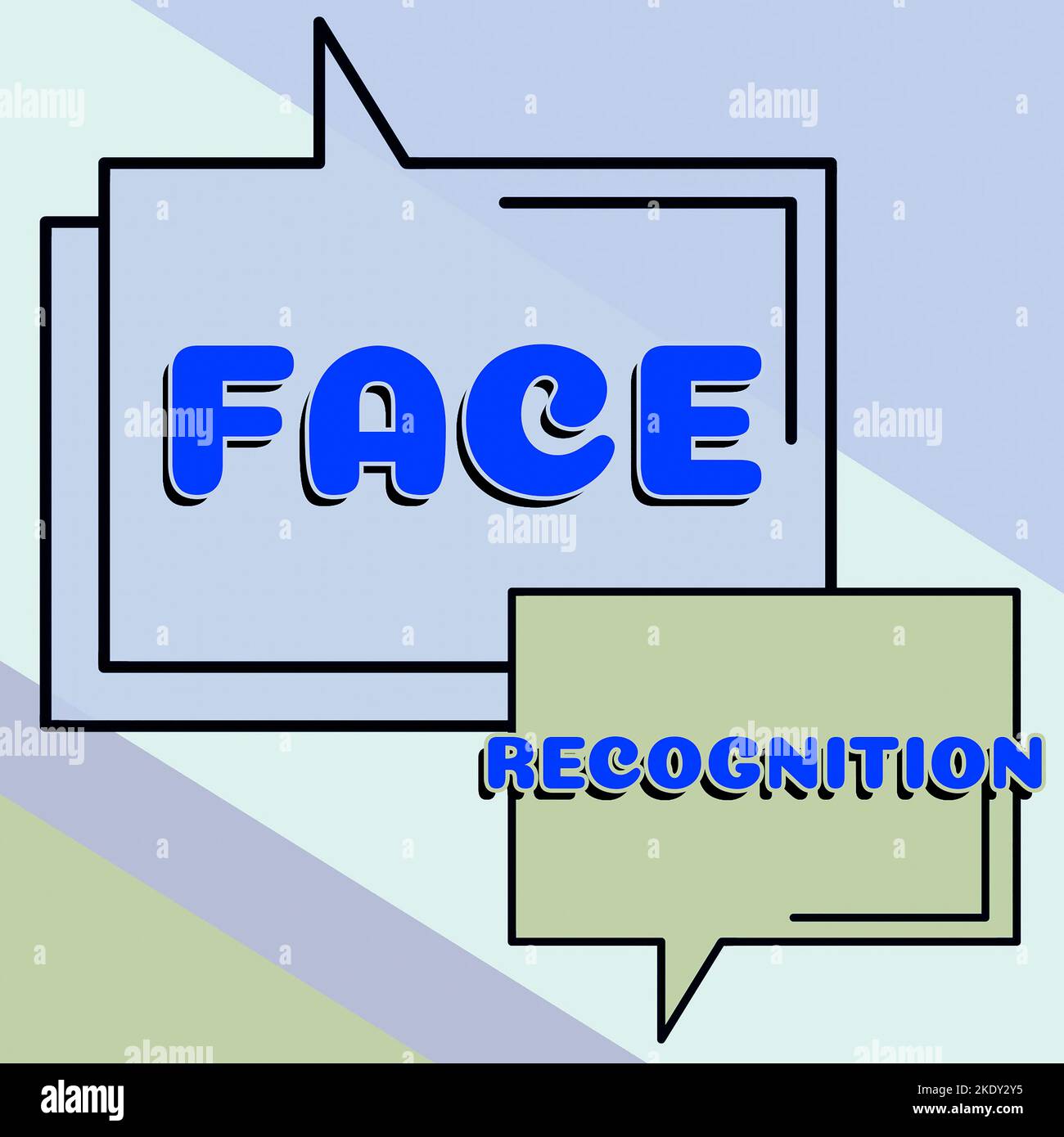 Text caption presenting Face Recognition, Business idea ability of a ...