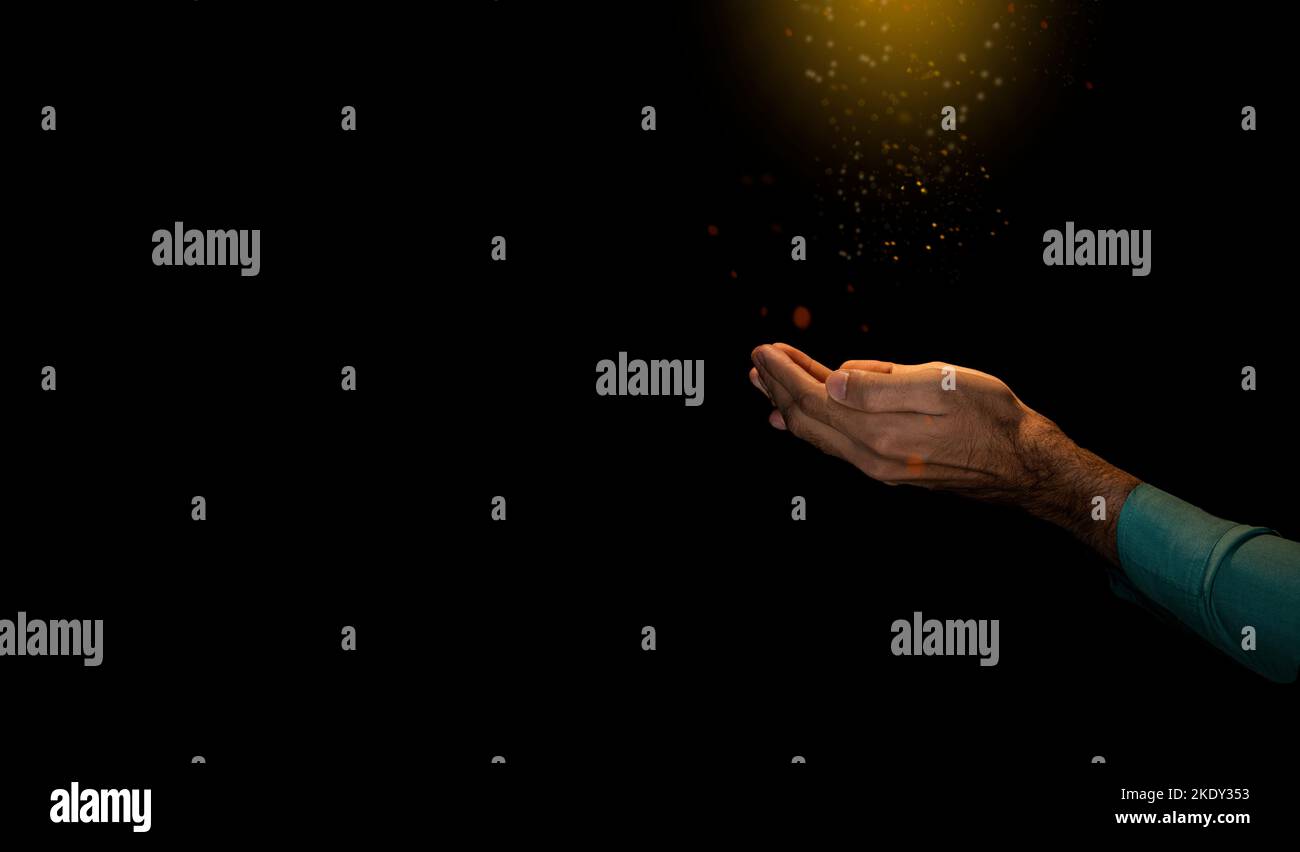 Prayer worship theme, praying hands with faith in religion and belief ...