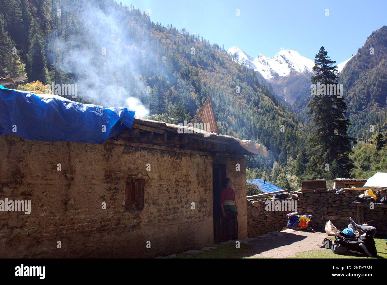 a tea house in rural nepal Stock Photo - Alamy