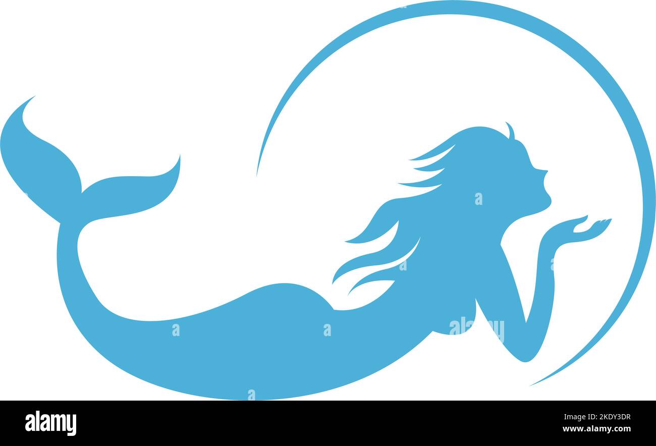 Mermaid logo icon design illustration vector Stock Vector Image & Art ...