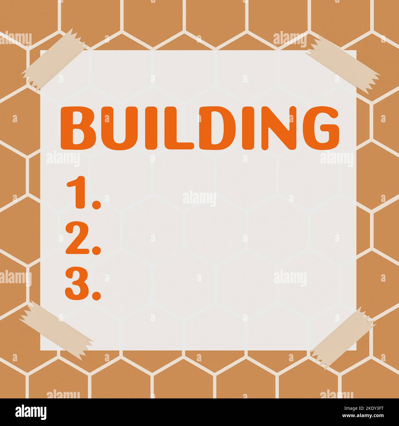 Text caption presenting Building, Concept meaning the art or business ...