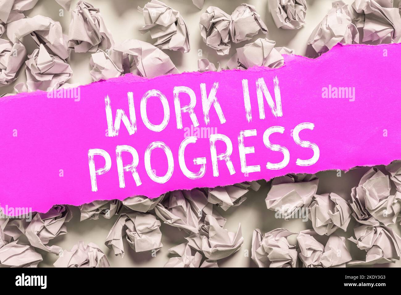 Text showing inspiration Work In Progress, Word for Ongoing Business ...