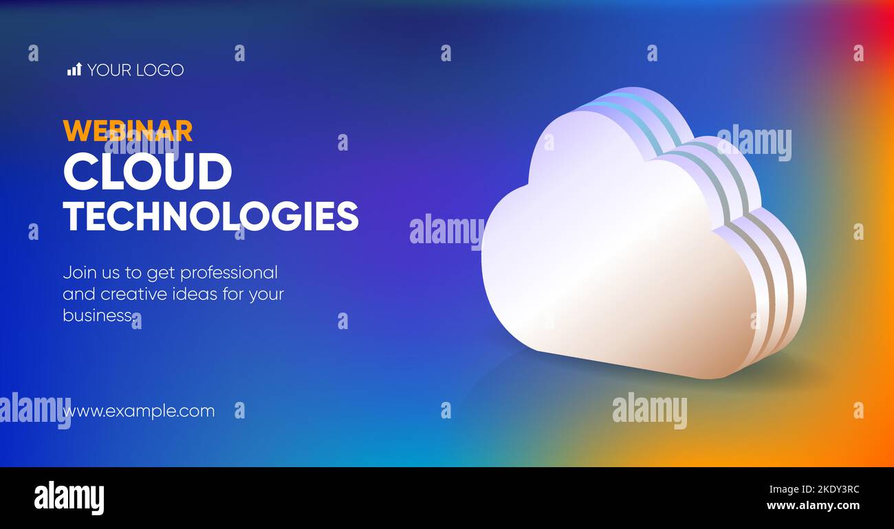 Business webinar banner template for social media or flyer. Background ...
