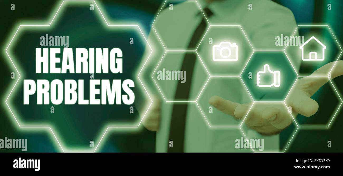 Conceptual display Hearing Problems, Business idea partial or total ...