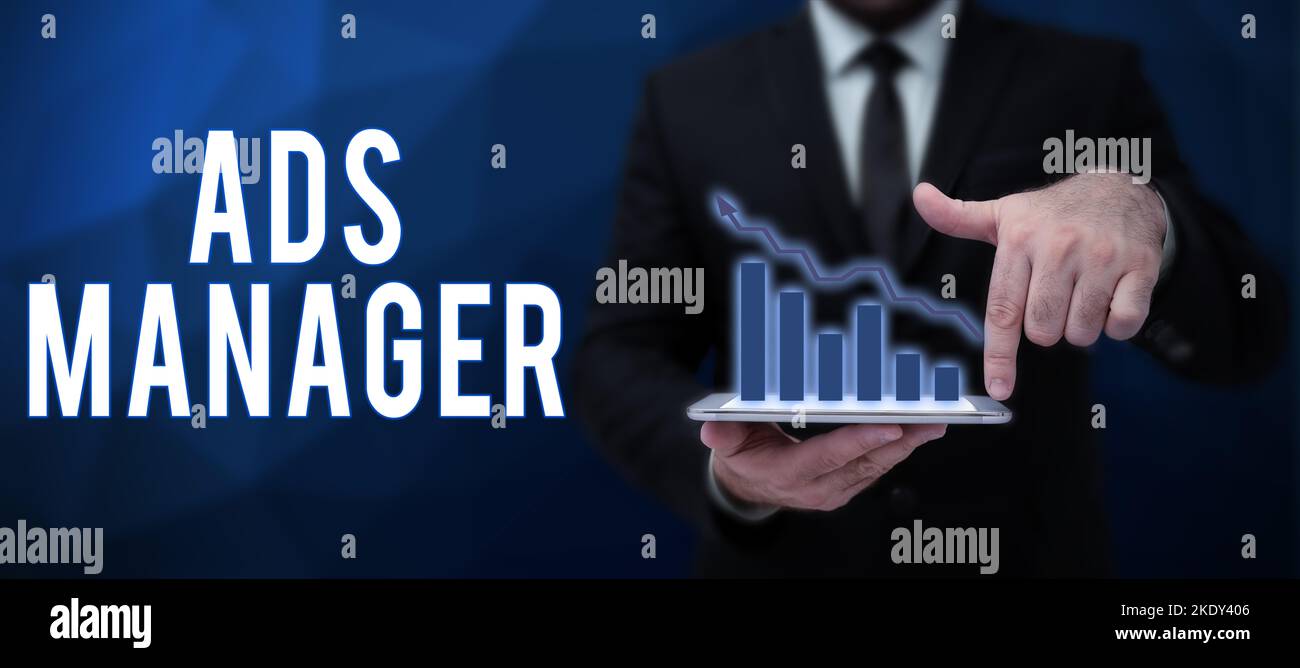 Inspiration showing sign Ads Analysisager, Business showcase oversee ...