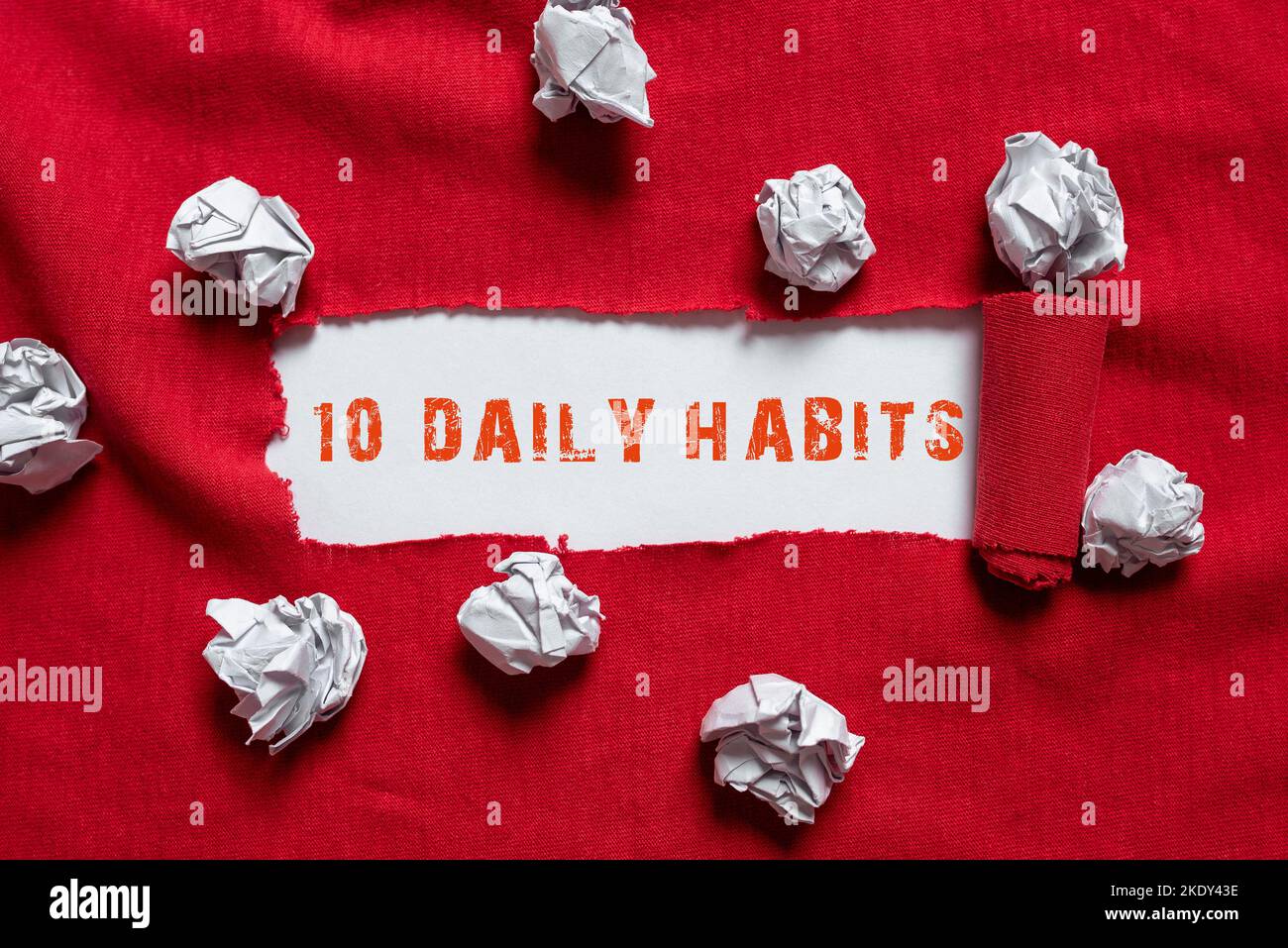 Text showing inspiration 10 Daily Habits, Conceptual photo Healthy ...