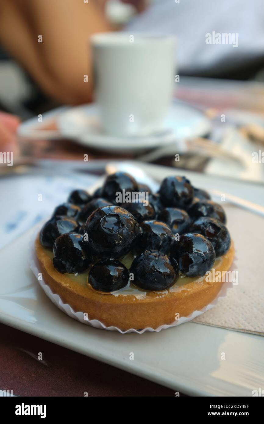 delicious cake with blueberries Stock Photo - Alamy