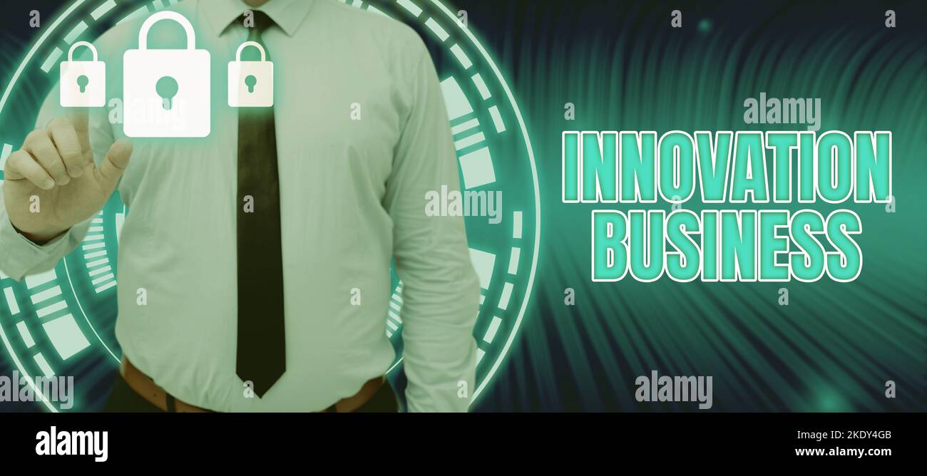 Writing displaying text Innovation Business, Word for Introduce New ...